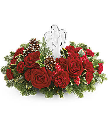 Angel Evergreen Blooms – flower arrangement | Beverly, MA | Ward's ...